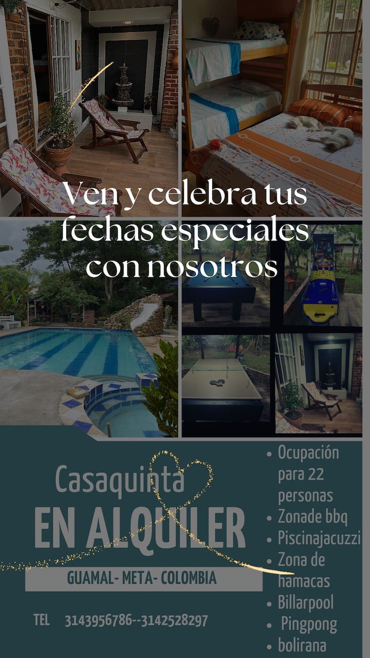 Casa Quinta Para 30 Personas - Acacias