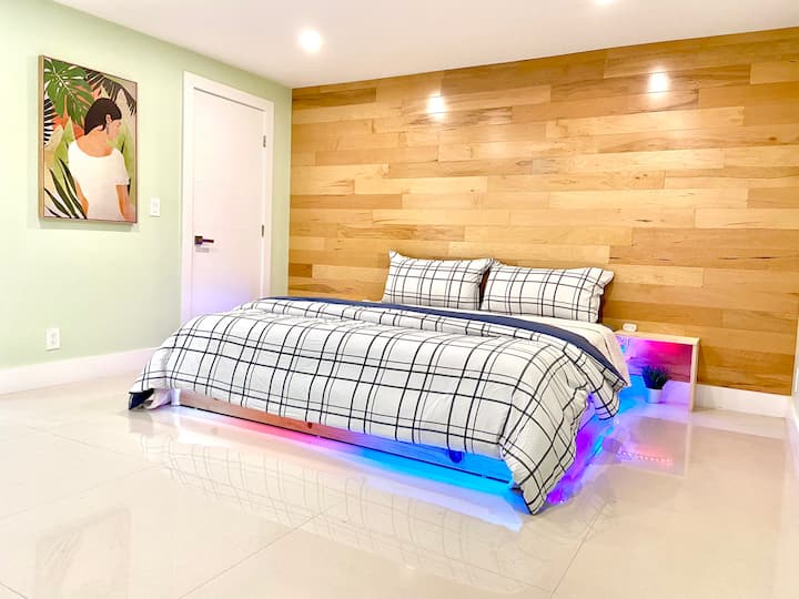 King Bed LED Light Show Apartment Oasis 2/2 - Apartments for Rent in ...
