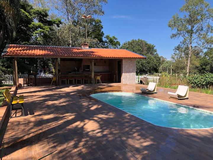 Chácara 3 Min Demetria-  Piscina E Parquinho - Botucatu