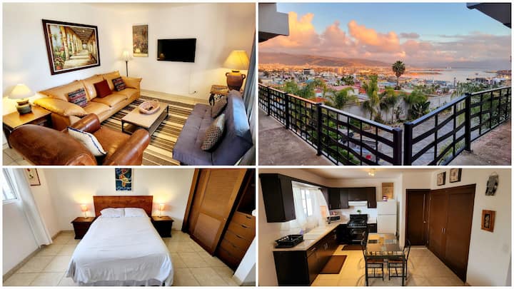 2️⃣➡️ 3 Br Port View Condo 2 Blocks From Dt W/🅿️ - Ensenada