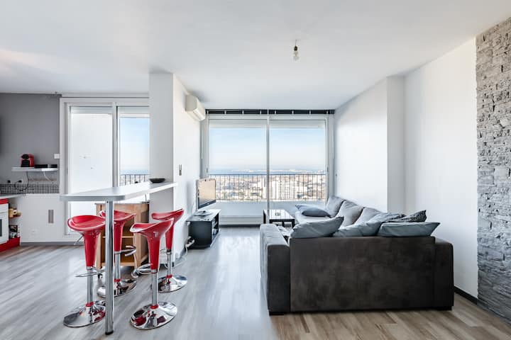 T2 50m2 Vue Panoramique Mer Et Tout Marseille - Marseille