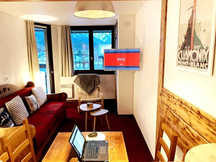 Joli 2 Pièces Au Cœur De Chamonix, Vue Mont Blanc - Lac du Brévent