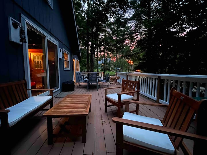 Cozy 3bd Chalet Pvt Beach, Trails, Ski Shop & Dine - Conway, NH