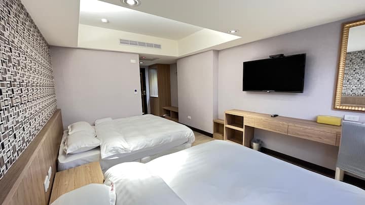 精緻四人房兩大床 - 지룽 시