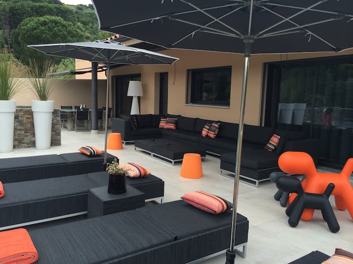 Villa Geckos De Luxe, Vue ,Piscine Chauffe Jacuzzi - Colliure