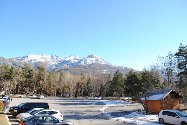 Studio Cabine Allos 4 Pers-plein Sud Vue Montagne - Lac d'Allos