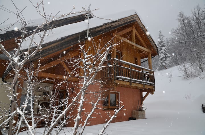 Spacieux Chalet: 8 Pers, Sauna, Vue Montagne & Sud - Serre Chevalier