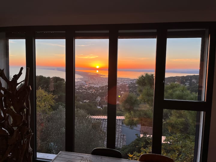 Belle Villa Vue Mer Piscine Chauffée  + Studio - Frontignan