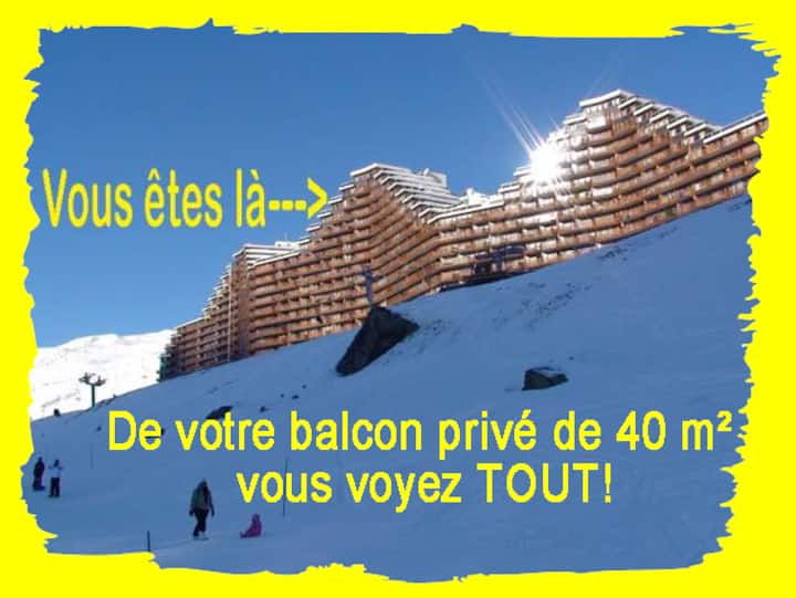 Appart Vue Exceptionnelle Grand Balcon Sud+garage - La Mongie