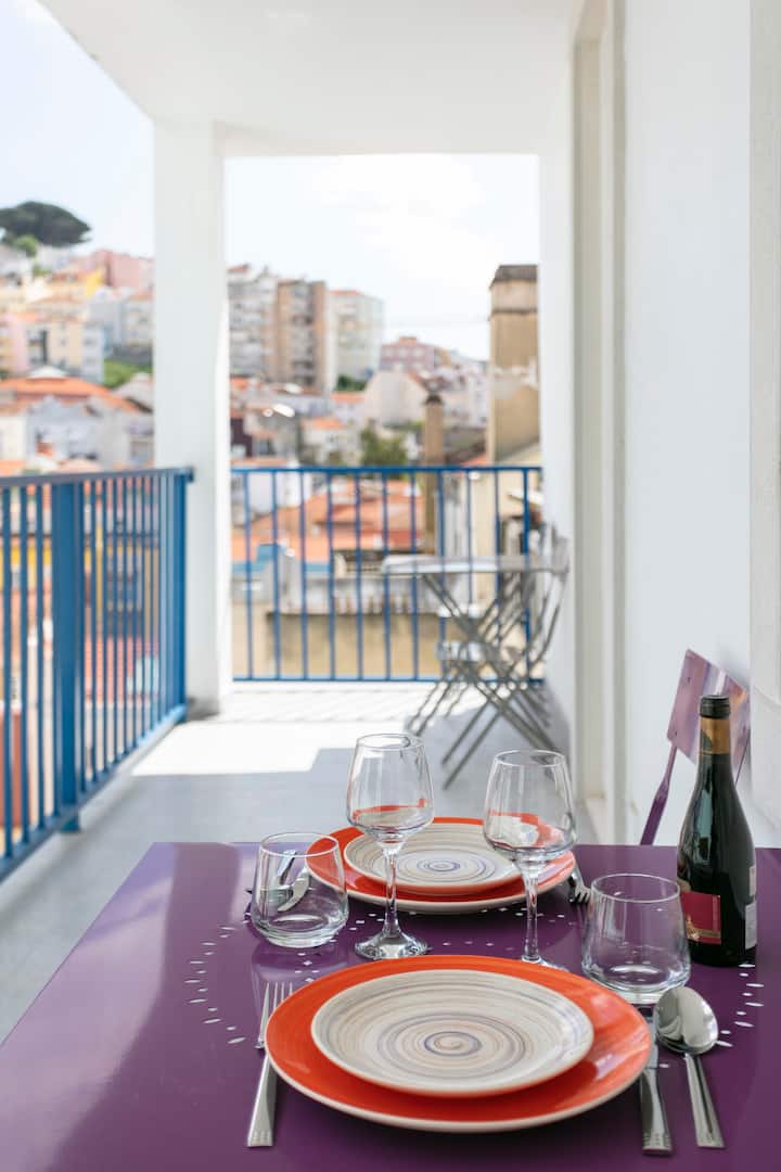 Balcony Views Lisbon•2br•elevator•walk To Center - Lisboa