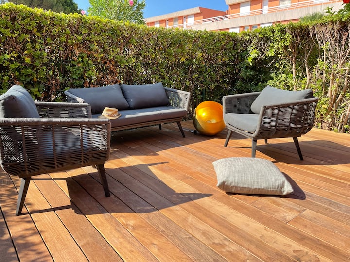 T3 Rez Jardin 2ch. Casa Oia Clim Piscine Parking - Bandol