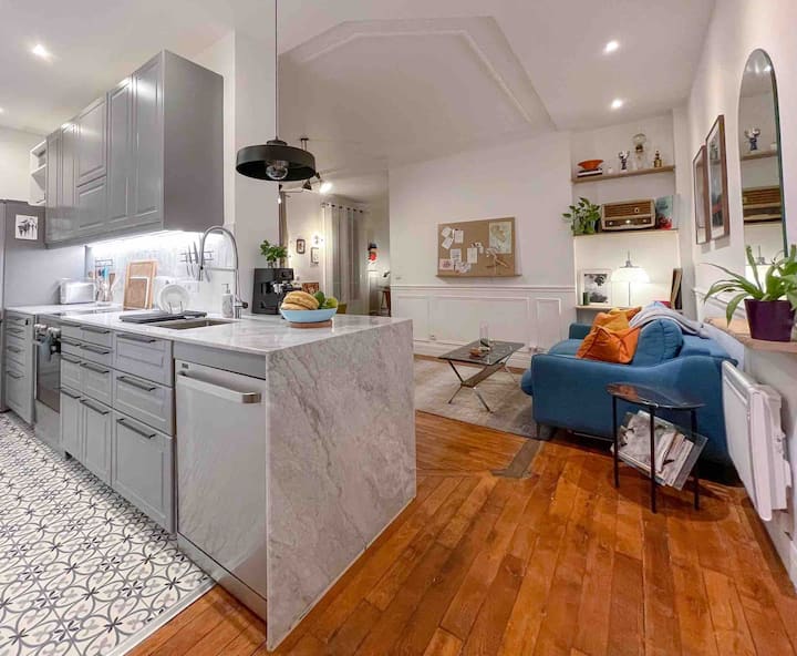 Retro Romantic Apartment In Central Paris - Paris