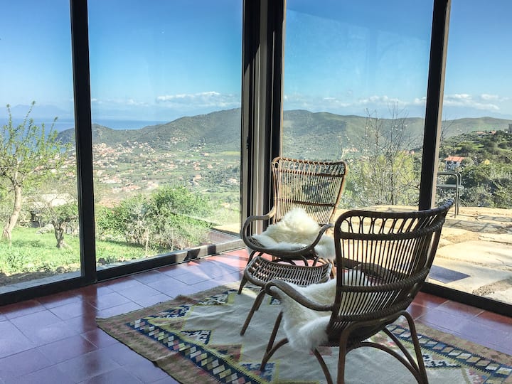 180 Grad Berge Und Meer - Casa Alloro - Castellabate