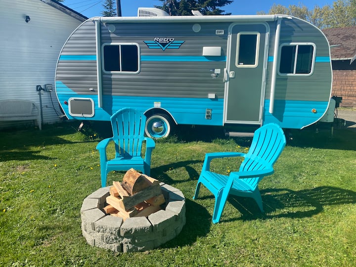Steam Sauna, Fire Pit, Retro Trailer Experience - Port Angeles, Washington