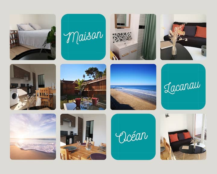 Lacanau: 🏡Petite Maison Chaleureuse Au Calme - Lacanau