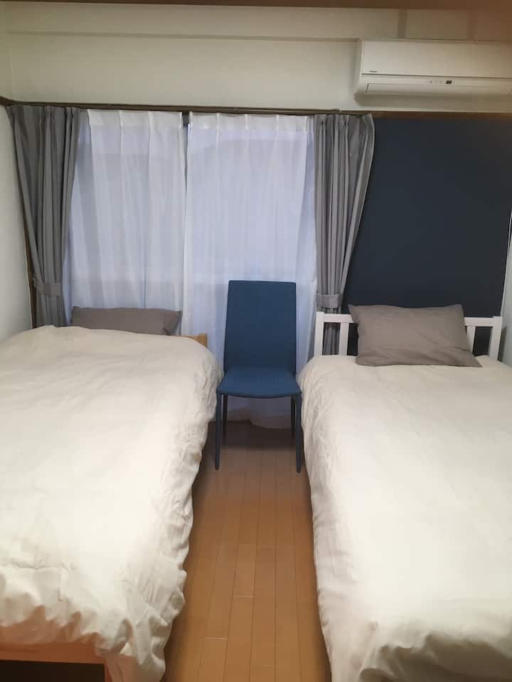 ツイン¥4,980(2persons,2人で)駐車無料,飲食店,スーパー,コンビニ,宮崎駅までバス有 - Miyazaki
