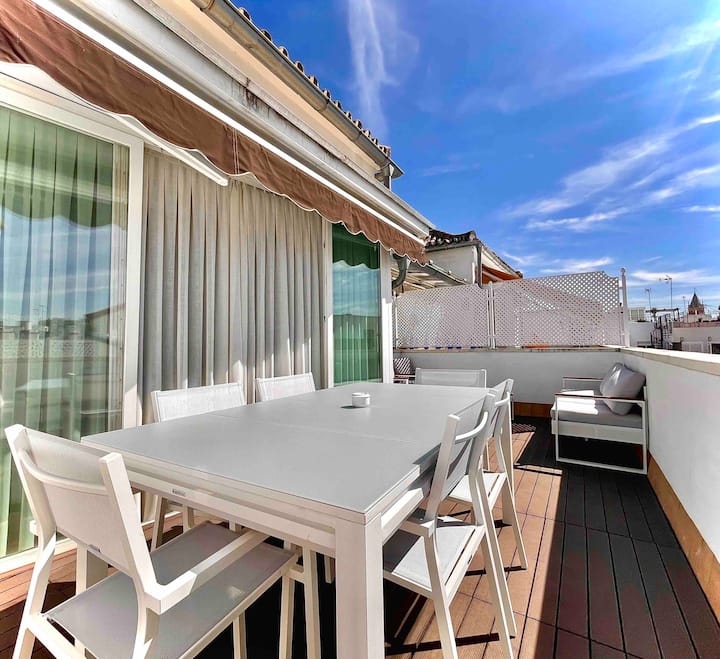 ÁTico Triana 100 Metros Con Terraza Y Parking - Seville Airport (SVQ)
