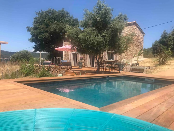 Ancienne Bergerie En Pierres, Vue Mer Avec Piscine - Tiuccia