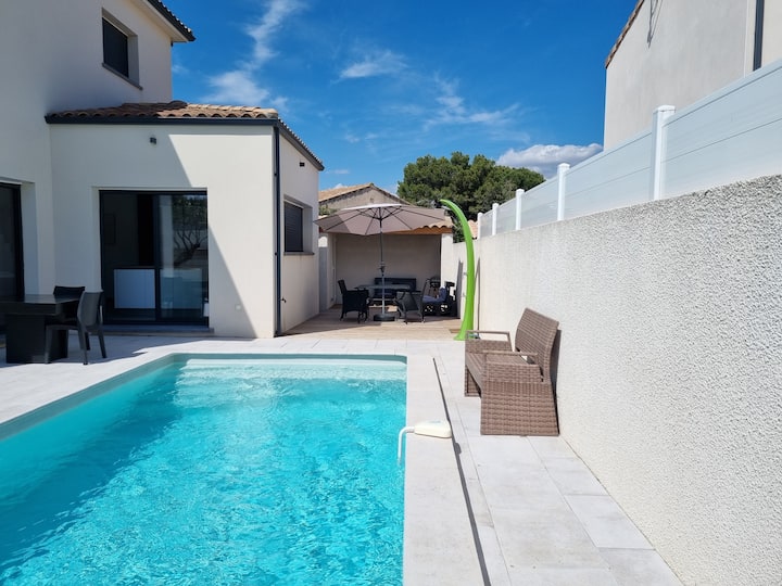Serignan, Villa Moderne Avec Piscine - Sérignan