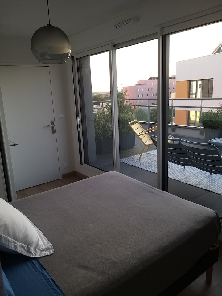Chambre Single Avec Terrasse - Chantepie