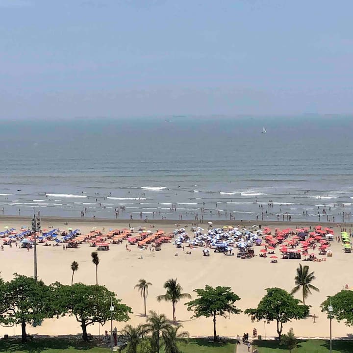 Vista Mar - Lindo Apt, Wi-fi E Tv Smart 50 - Santos