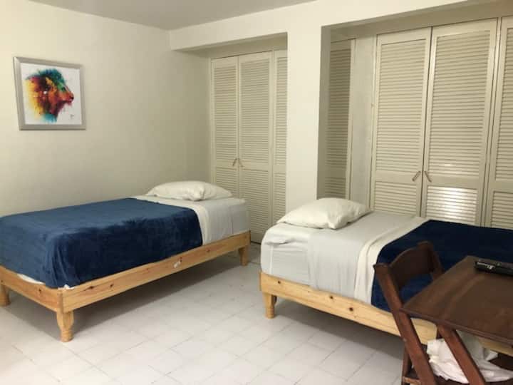 Habitación En Pb, 2 Camas Individuales. - Mexico City