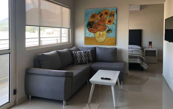 16✰luminous Suite/freeparking/secure/valleoriente - Monterrey