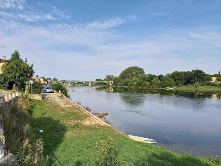Maison Proche St Emilion Vue Sur Dordogne Avec Spa - Gironde