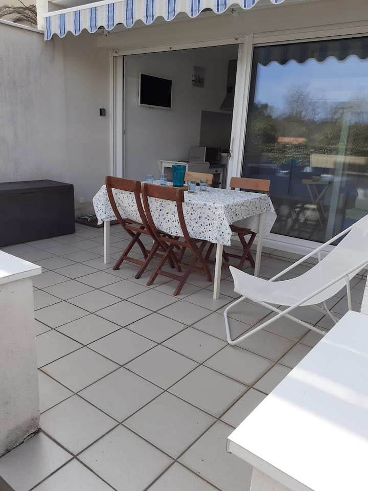 Appartement Cosy Avec Grande Terrasse Et Parking - Plage de Moliets-et-Maa