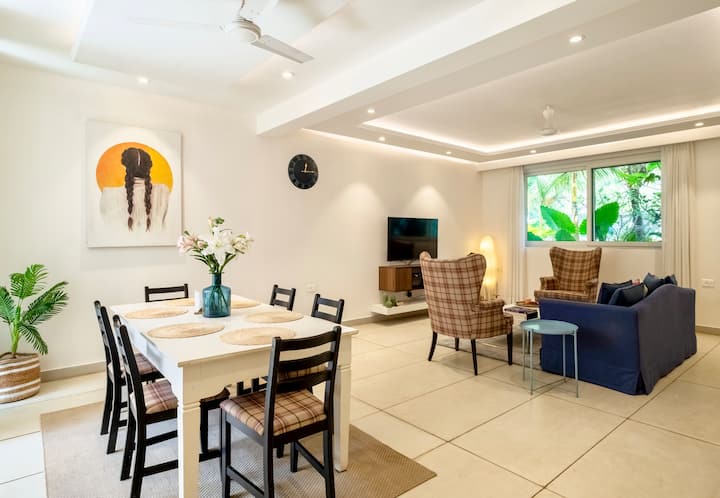 2 Bedroom Apartment | Pvt Garden | Shared Pool |G2 - Goa