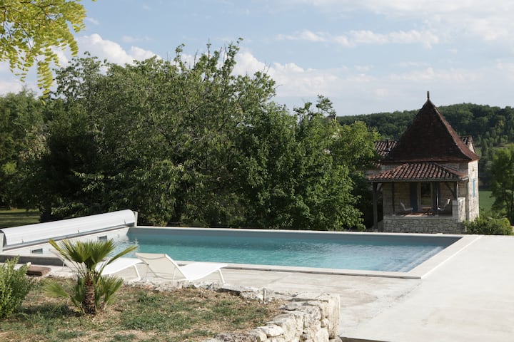 Grand Pigeonnier  Du Quercy Et Piscine éCologique - Lauzerte