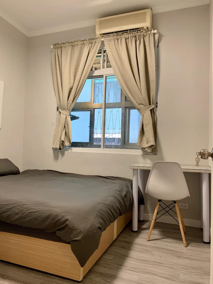 Cozy Double Bed Room Taipower Building & Guting - 公館