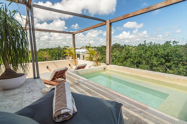 Modern Ph With Private Pool In Aldea Zama. - Tulum