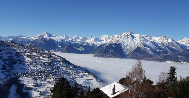 Gemütliche Wohnung Mit Toller Aussicht - Veysonnaz