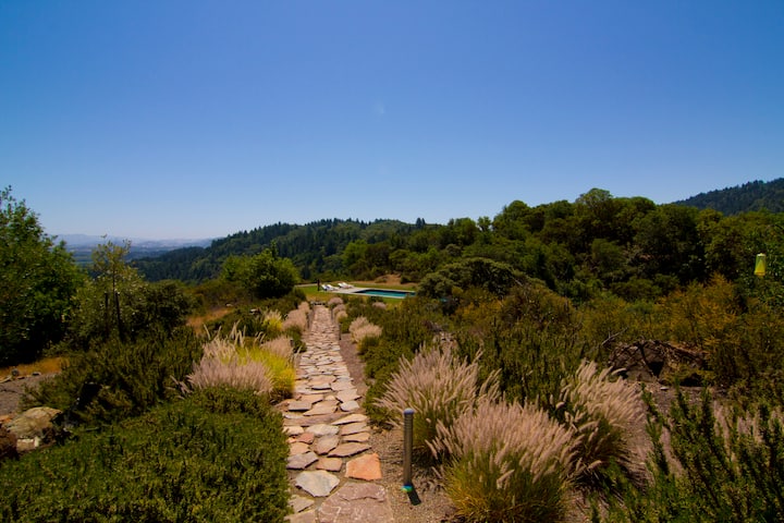 Modern Retreat - Spectacular View Above Dry Creek - Healdsburg, CA
