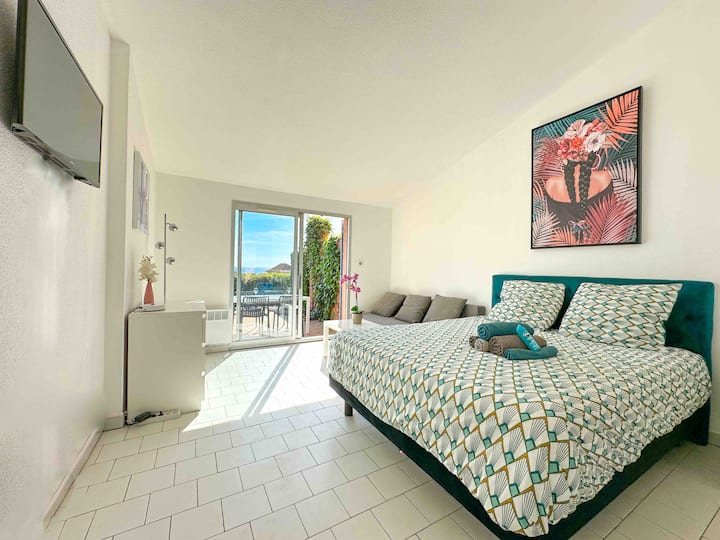 ❤️❤️ Plage à 3 Minutes ⭐️ Vue Mer Piscine Parking❤️❤️ - Sainte-Maxime