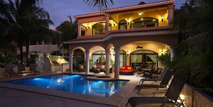 2 Luxury Villas On Golf Course 2 Heated Pools 8 Br - Puerto Aventuras