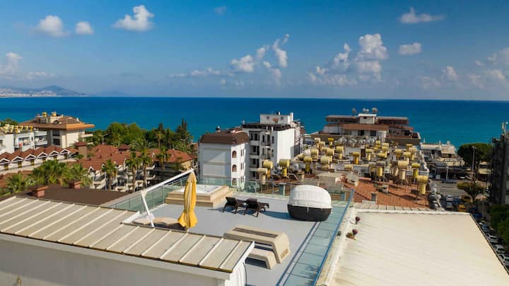 Panorama Cozy Home Wi̇th Amazi̇ng Rooftop - Alanya