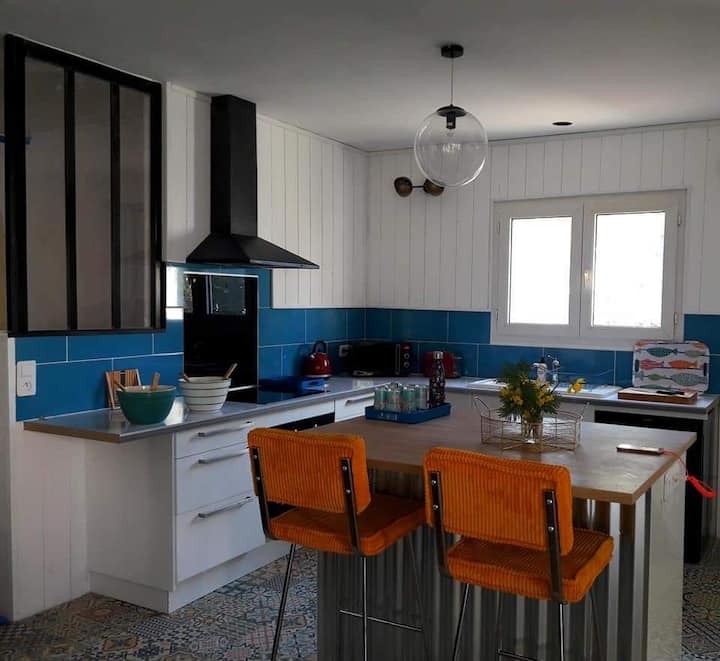 Jolie Maison La Couarde 9 Pers. Grand Deck,jardin - Île de Ré