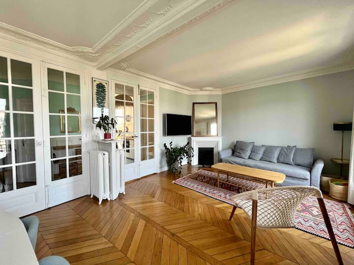 Appartement Familial 100m2, Balcon 11m, Parking - París
