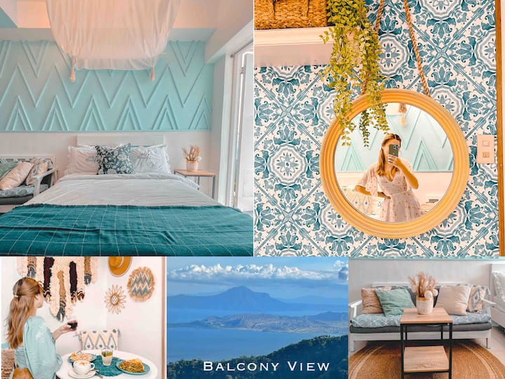 Beach Boho Taal View 22nd Floor - Tagaytay