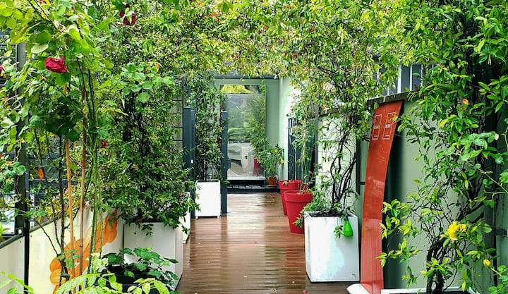 Jasmine Garden /1 Bed Room + Veranda @Mico-fiera - 밀라노