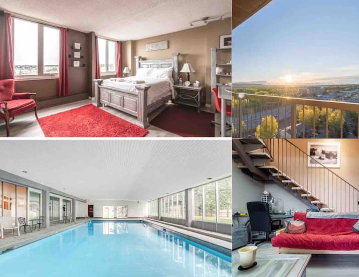 180° Mountain Views ,2-level Unit, Pool, Gym,metro - Canada