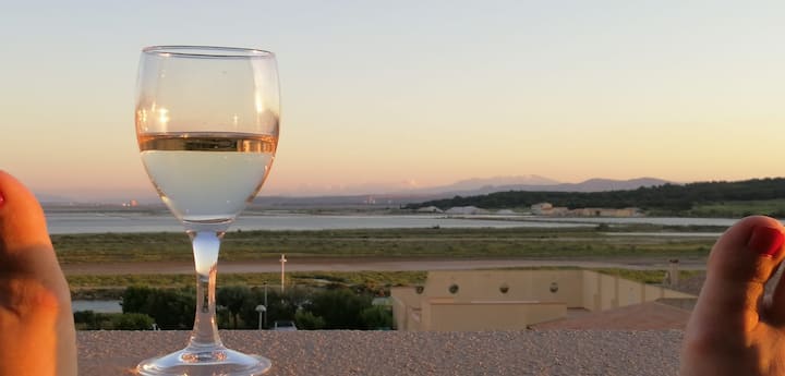 Studio Cabine Vue Salins Et Pyrénées - Gruissan