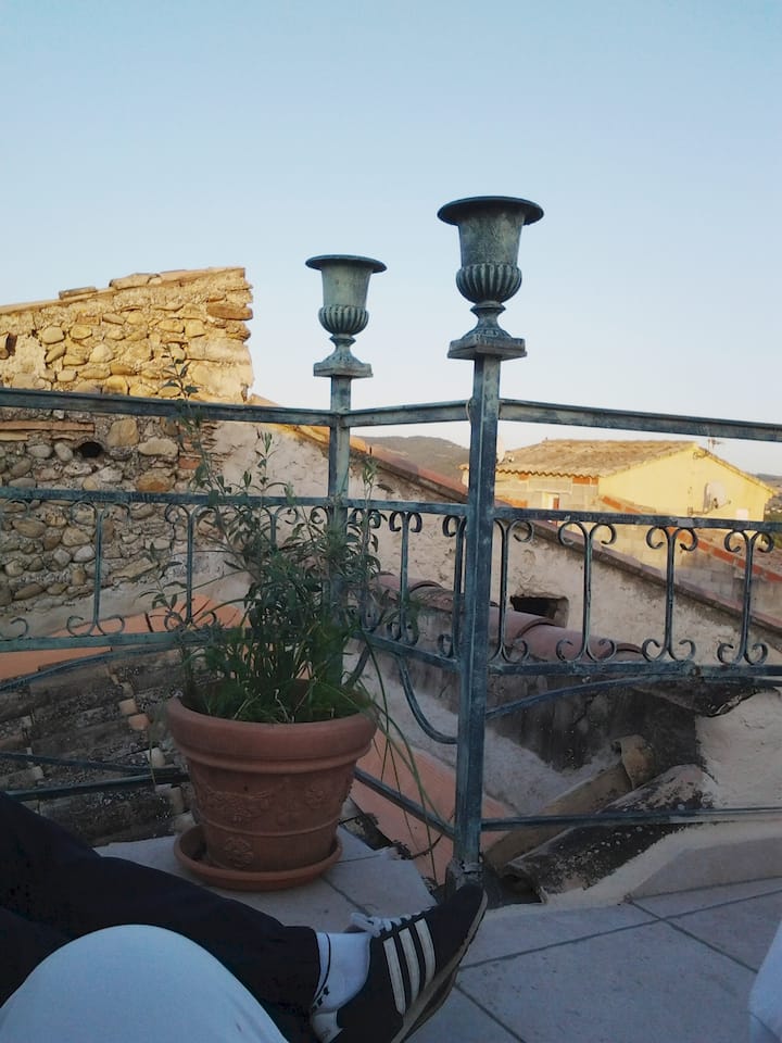 Terrasse Sud Vue 360° Gite Semaine - Vaison-la-Romaine