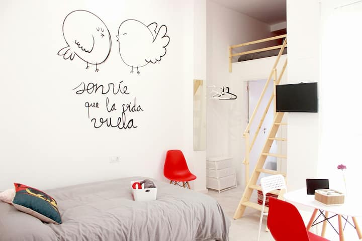Loft4 Junto Ruzafa + Jardín  | C.artes C. & Centro - Estadio de Mestalla