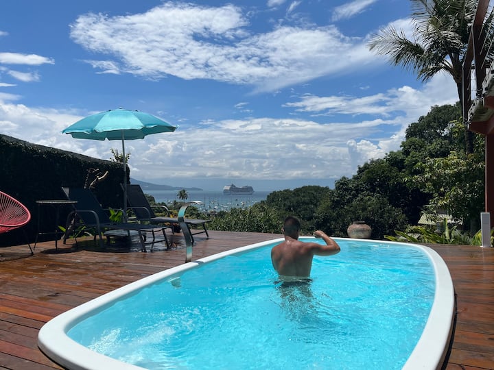 Casa Ilhabela - 6 Hósp., C. Vista, 400m Da Praia - Ilhabela