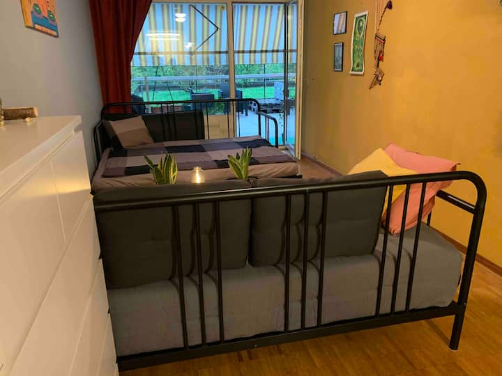 Chambre Salon Dans Appartement Avec Belle Terrasse - Lausanne