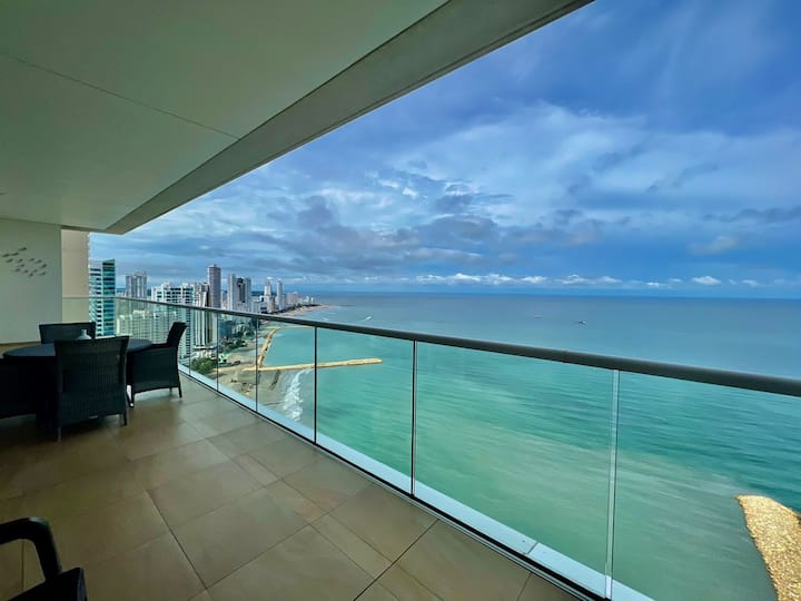 Apt Luxury+wifi+pool+ac At Cartagena, Bocagrande - Cartagena, Colombia