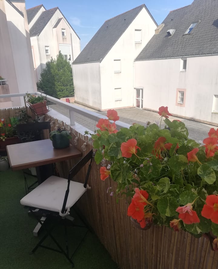 Chambre Lumineuse - Proche Loire-5mn Centre - Nantes